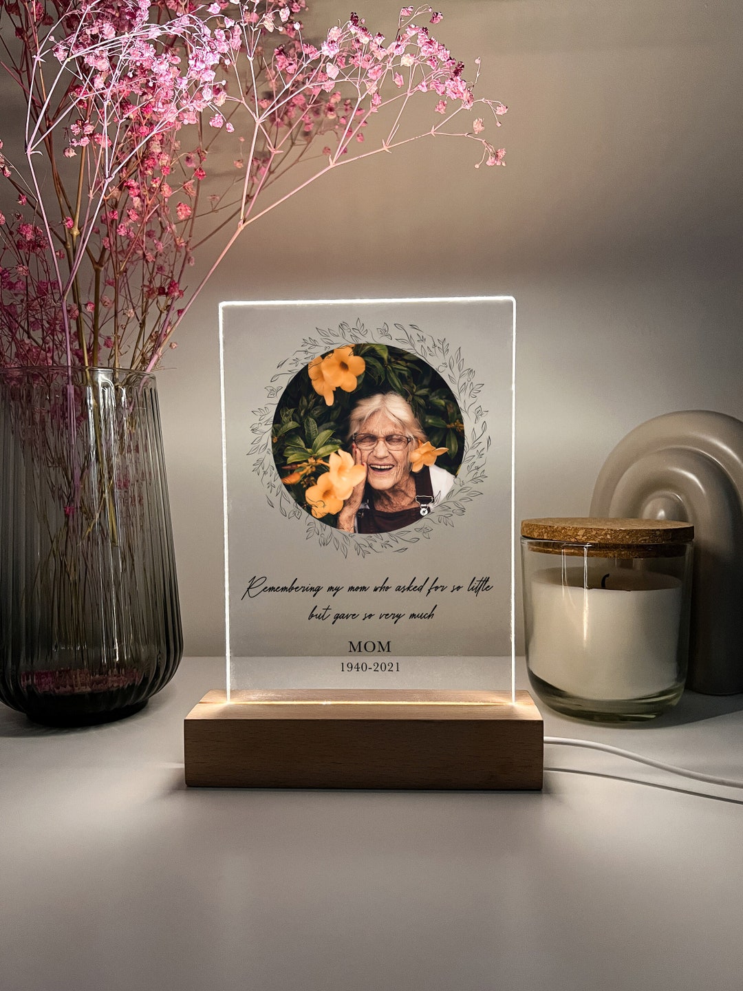 Personalized Unique Sympathy Gifts for Loss Custom in Loving Memory of ...