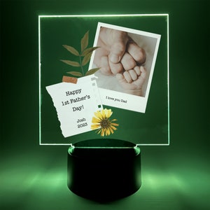 Custom Photo Picture LED Wood Stand Light Lamp Dad Love You Daddy ...