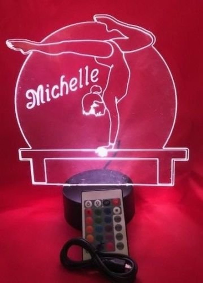Gymnast on Beam Gymnastics Night Light Up Table Desk Lamp LED | Etsy