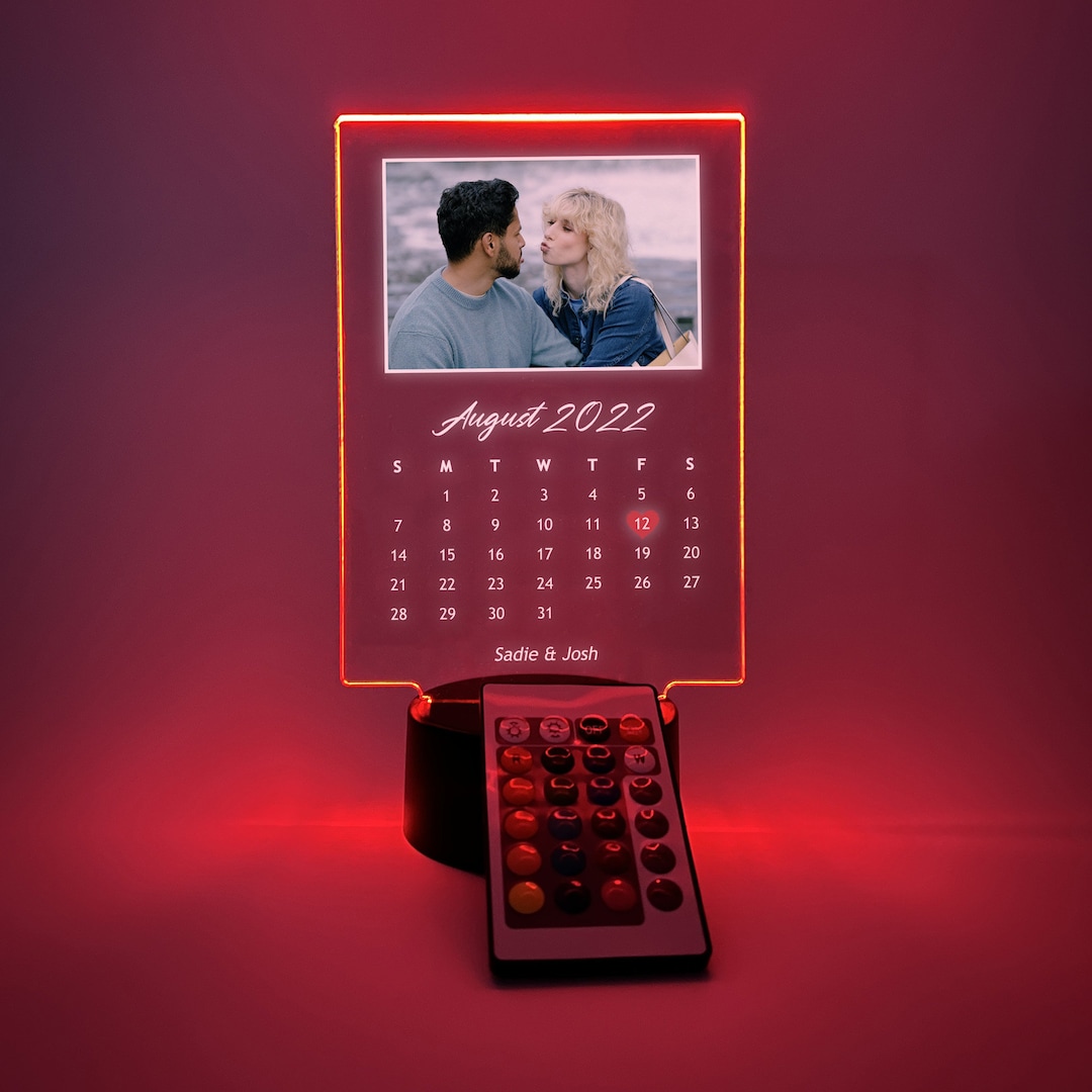 Custom Photo Picture Personalized Calendar Date Month LED Light up ...