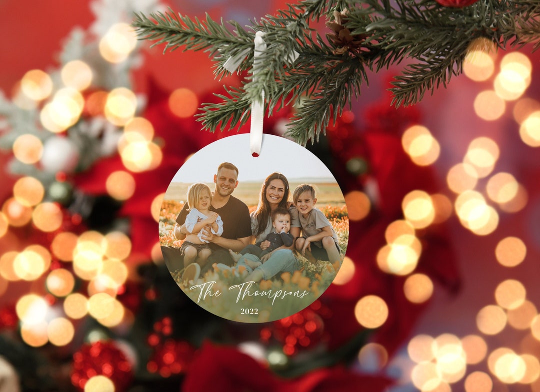 Personalized Photo Ornament Any Picture & Text Xmas Keepsake Custom ...