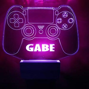 Video Game Console Controller Night Light Multi Color Personalized ...