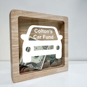 Personalized Car Savings Piggy Bank for Boys - Car Custom Name Money ...