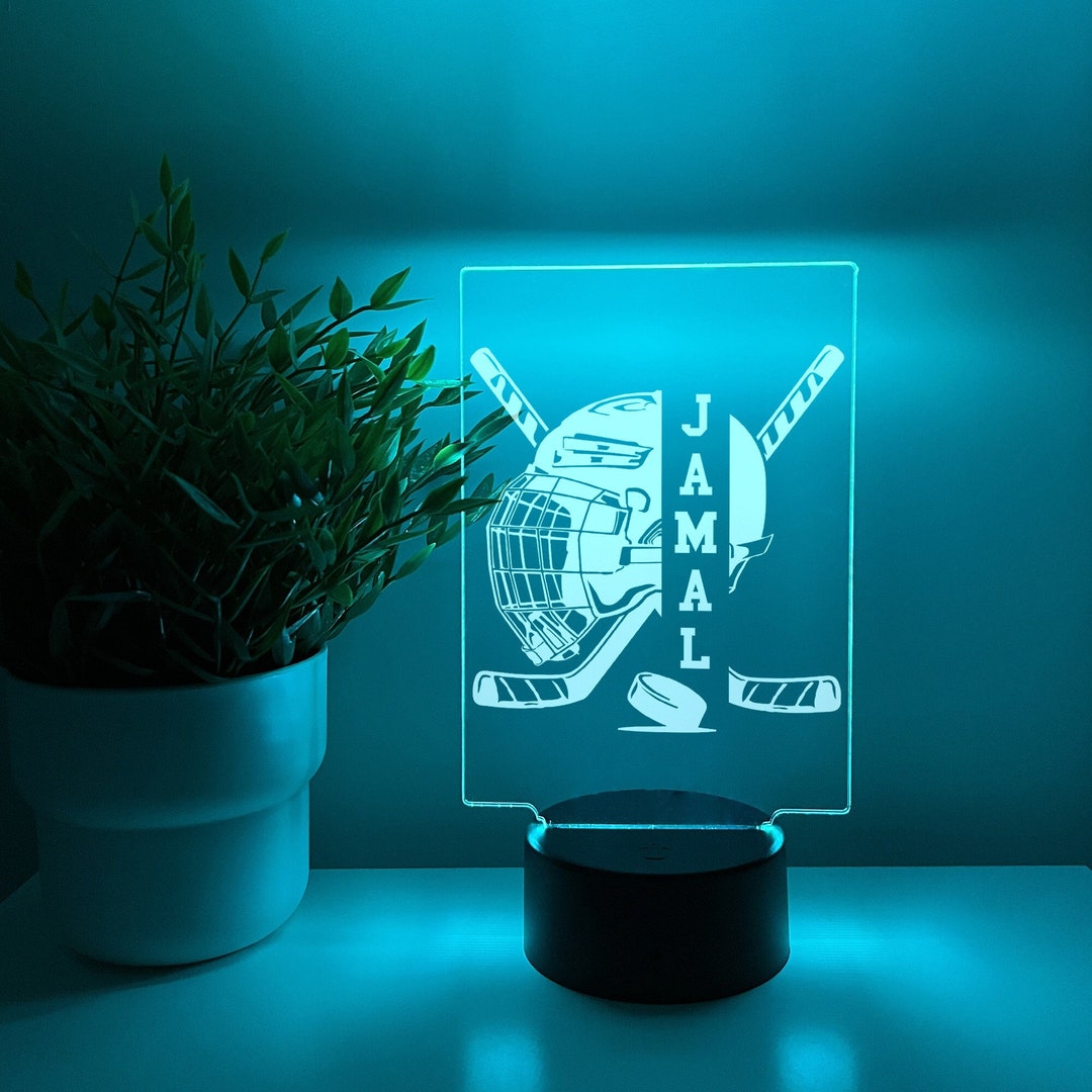 Custom Personalized Name Engraved LED Night Light up 16 Colors Table ...