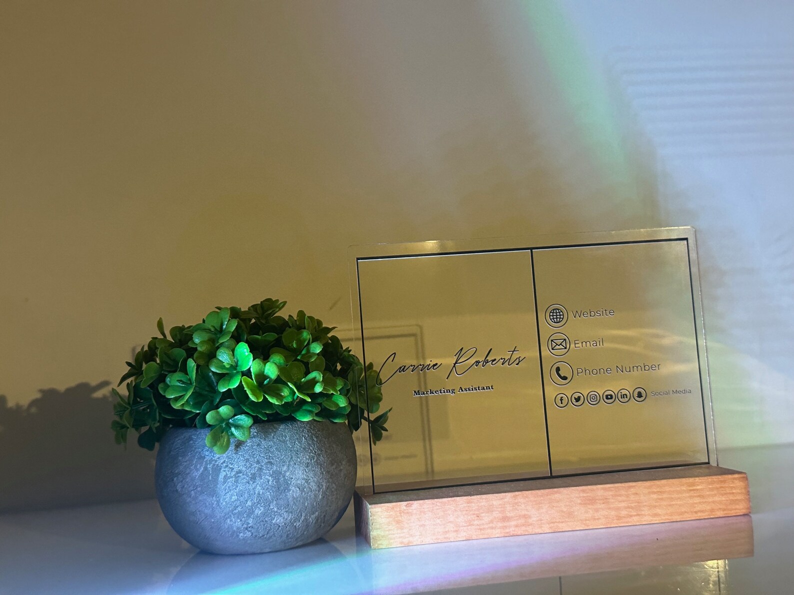 Nameplate Stand Plaque Custom Office Decor | Desk Name Plate ...