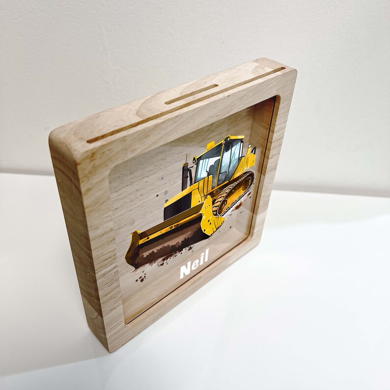 Personalized Savings Piggy Bank Dozer Custom Name Money Box ...