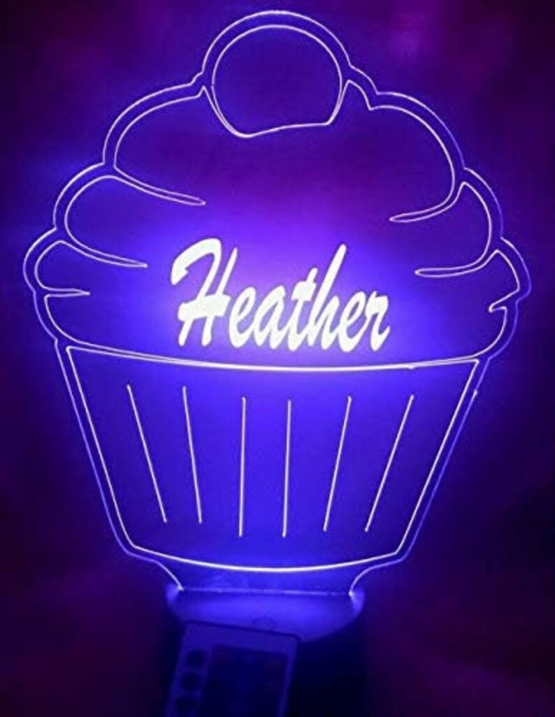 Cupcake Night Light Up Table Desk Lamp Cup Cake LED | Etsy