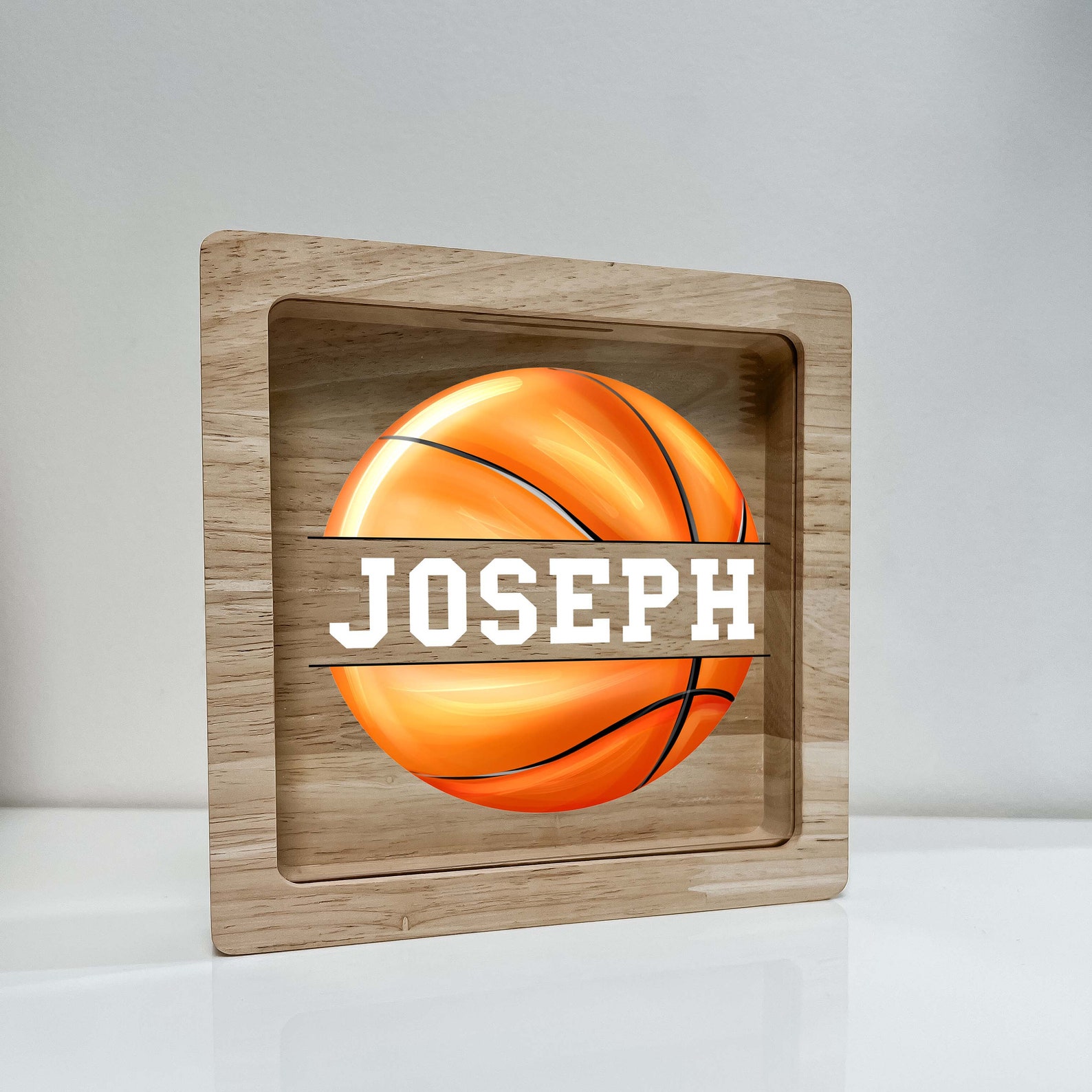 Personalized Savings Piggy Bank Money Box, Basketball Sports Team ...