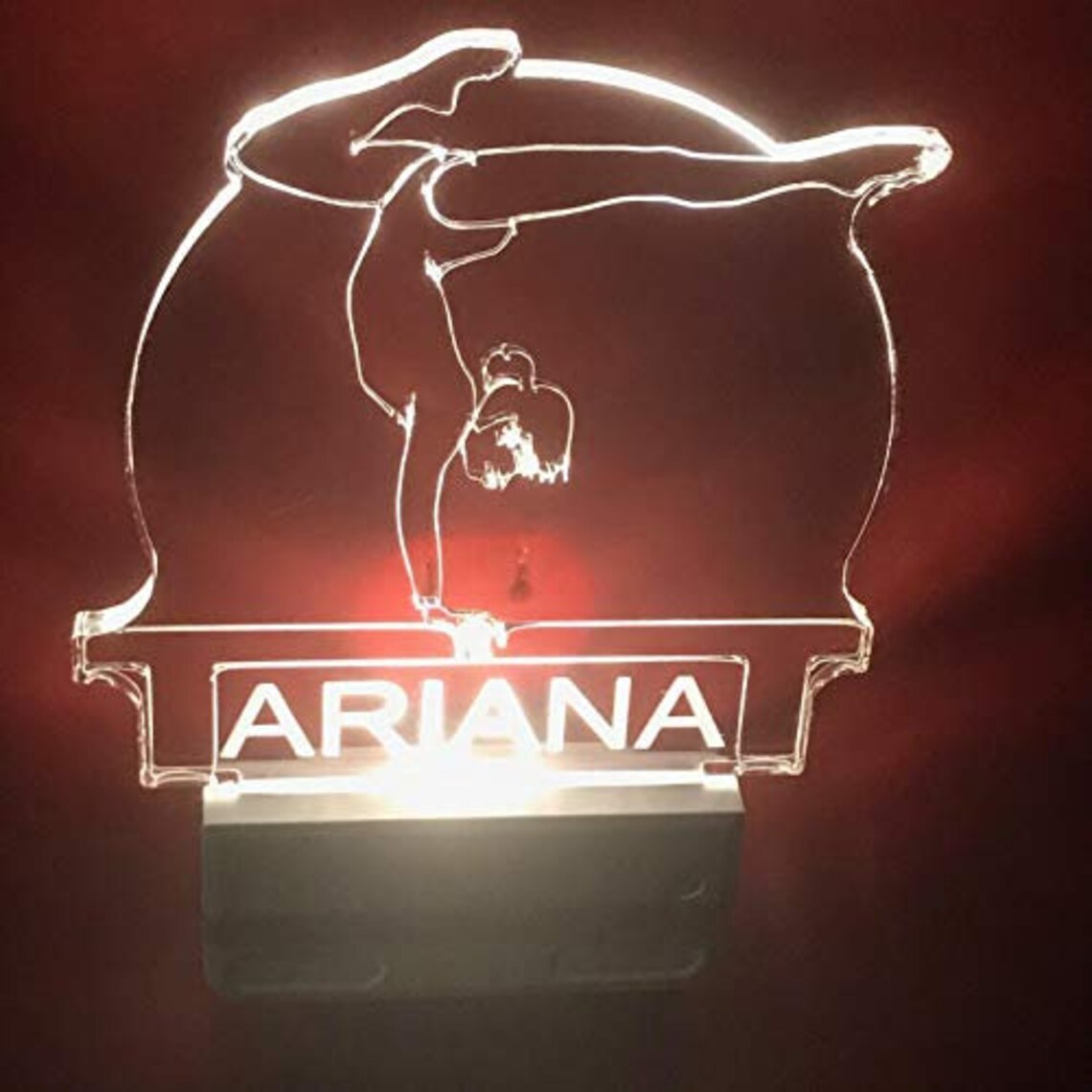 Gymnasts Gymnastics Night Light Multi Color Personalized LED | Etsy