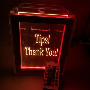 Fantastically Unique Thank You Tip Box Raffle Fund Raiser Donation Jar ...