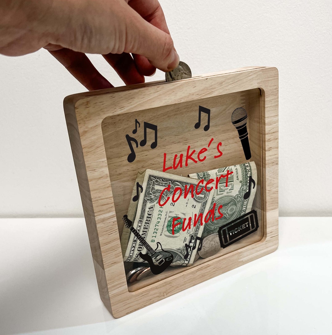 Concert Bank Shadow Box Personalized Adventure Memory Wooden Keepsake ...