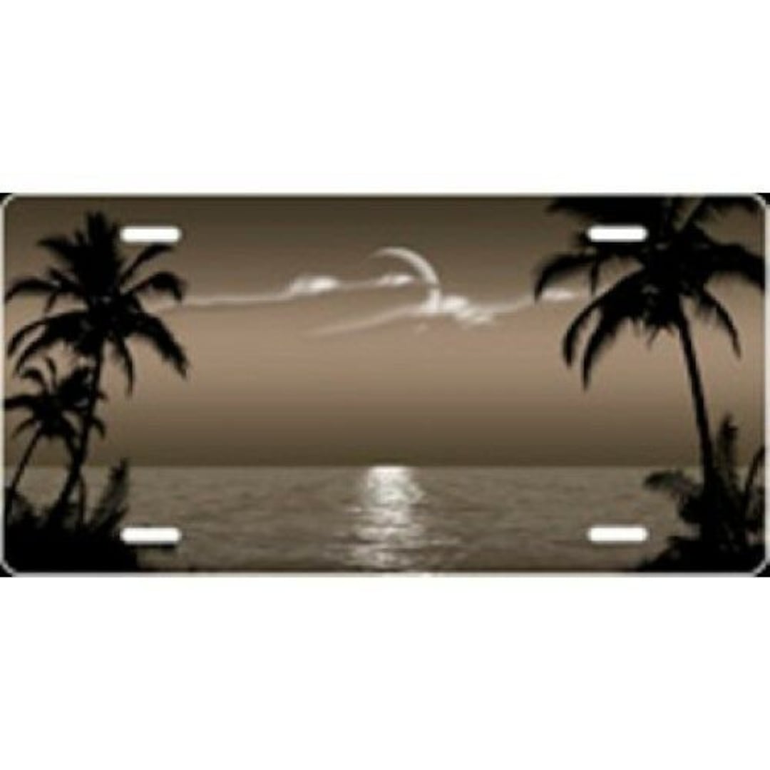 Palm Tree Scenic Personalized Custom License Vanity Plate Free Engraved ...