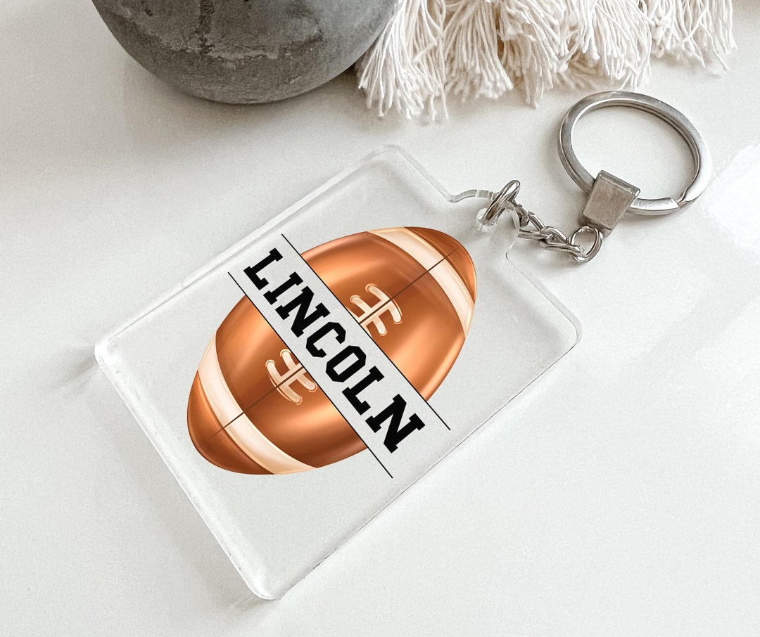 Football Ball Sports Player Team Keychain Personalized Custom Name Free ...