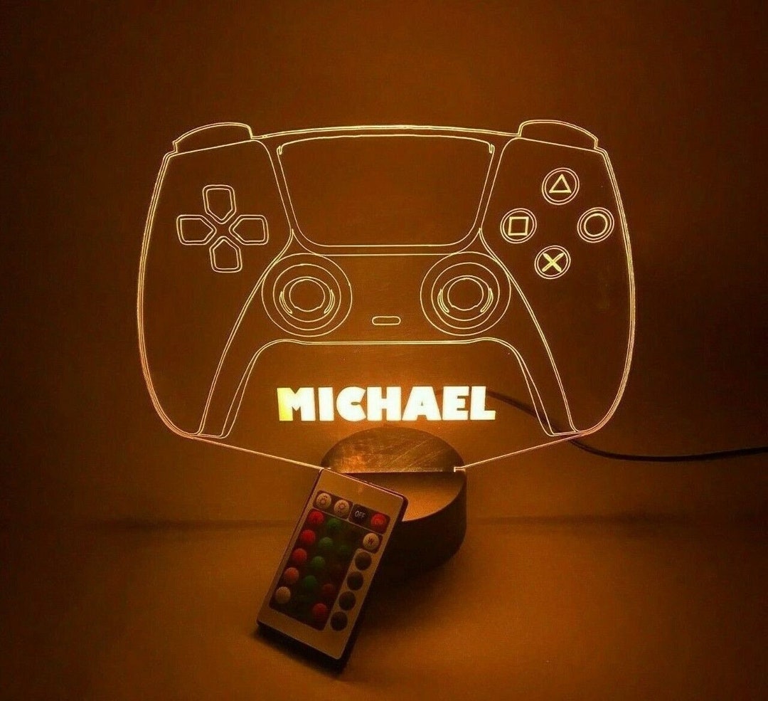 Video Game Controller Console Controller 5 Gaming Room Night Light up ...