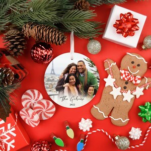 Personalized Photo Ornament Any Picture & Text Xmas Keepsake Custom ...