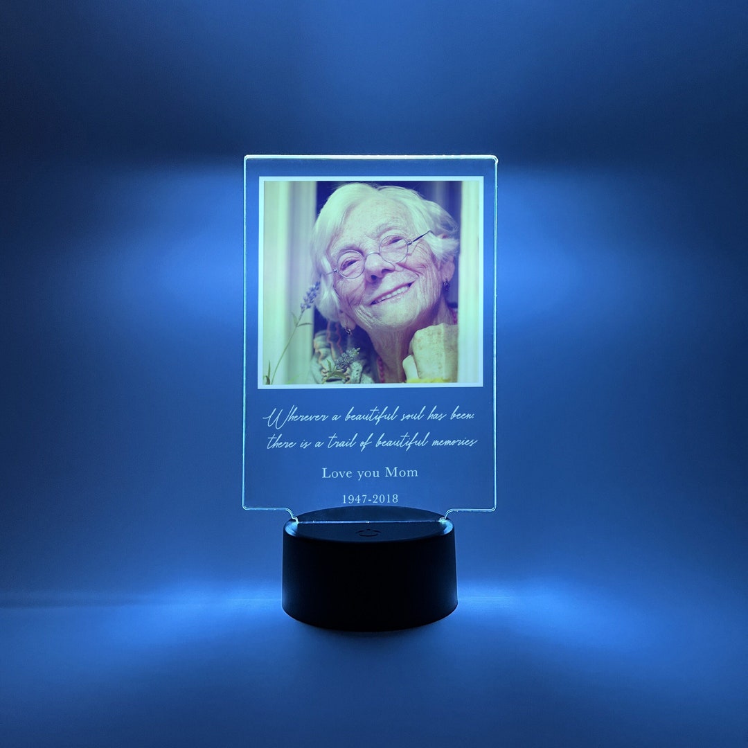 Personalized Photo Light up Night Lamp Memorial Gifts Sympathy ...