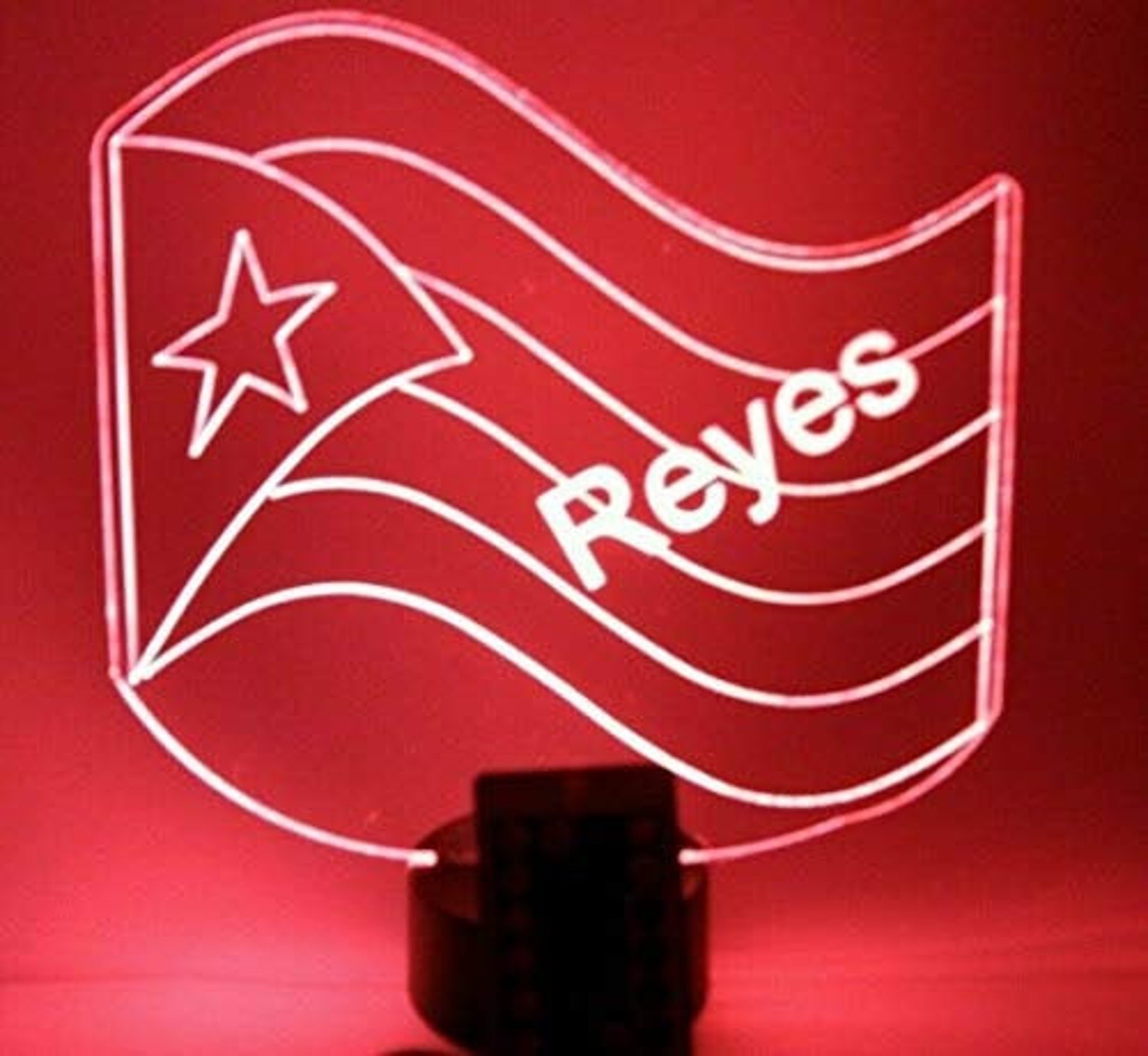 Puerto Rico PR Flag Night Light up Table Desk Lamp LED | Etsy