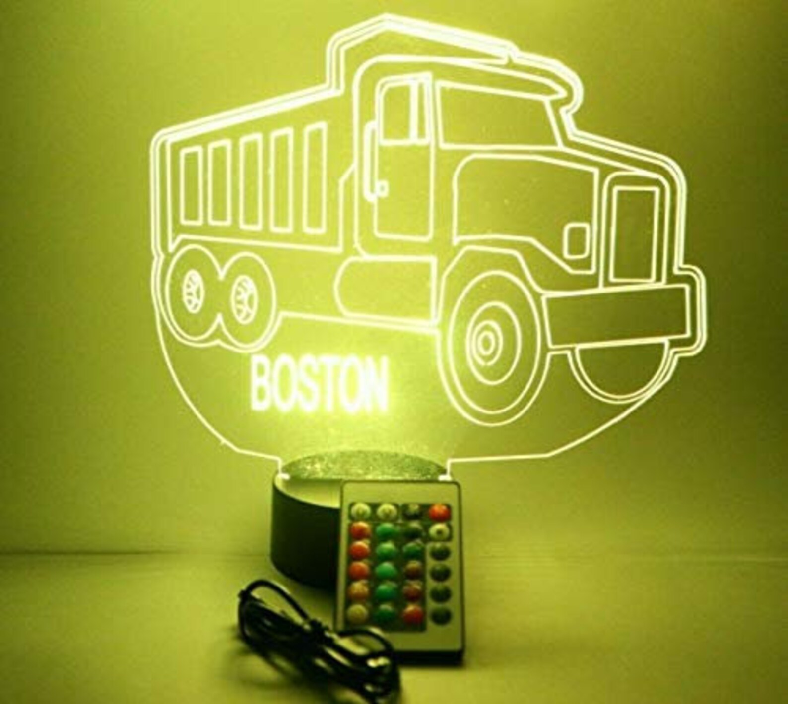 Paving Dump Truck Night Light up Table Desk Lamp LED Personalized Free ...