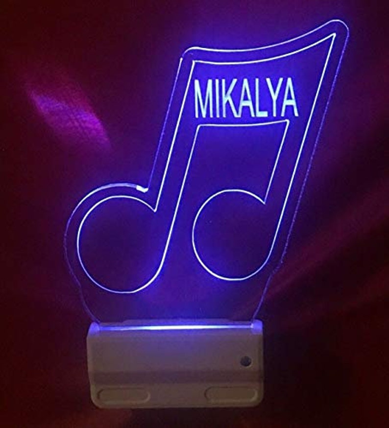 Music Notes Night Light Multi Color Personalized LED Wall | Etsy