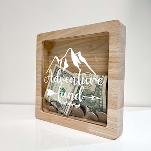 Personalized Wooden Money Box for Men, Custom Money Box, Family Couples ...