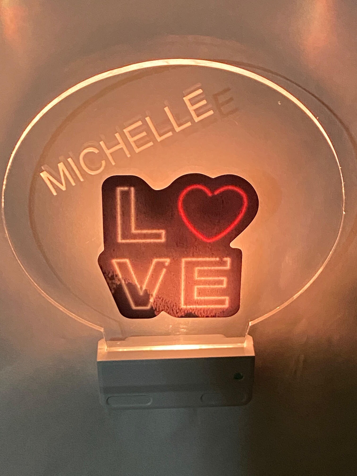 Love Night Light Multi Color Personalized LED Room Wall | Etsy
