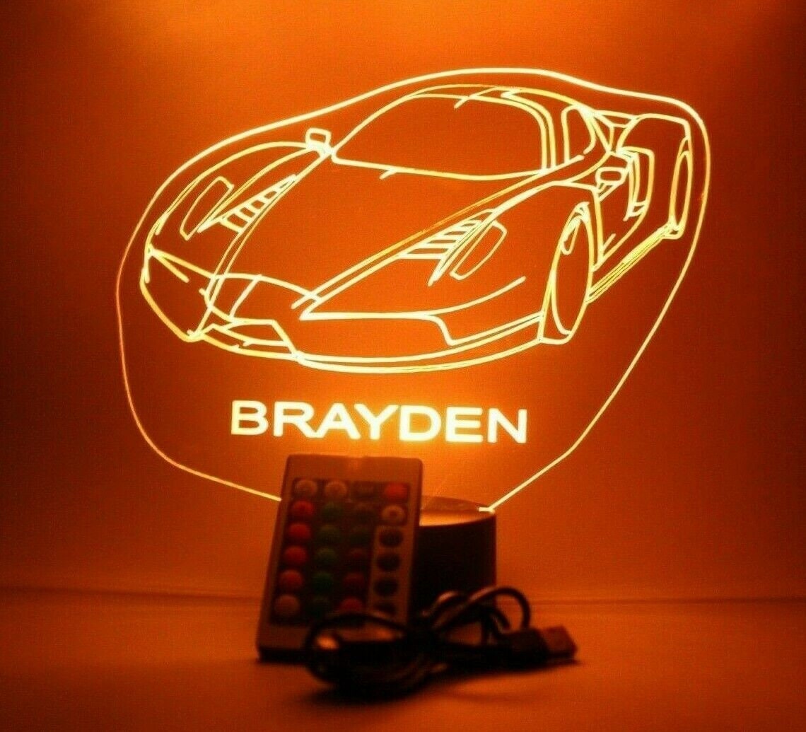 Sports Car Fast Luxury Racing Night Light up Table Desk Lamp - Etsy