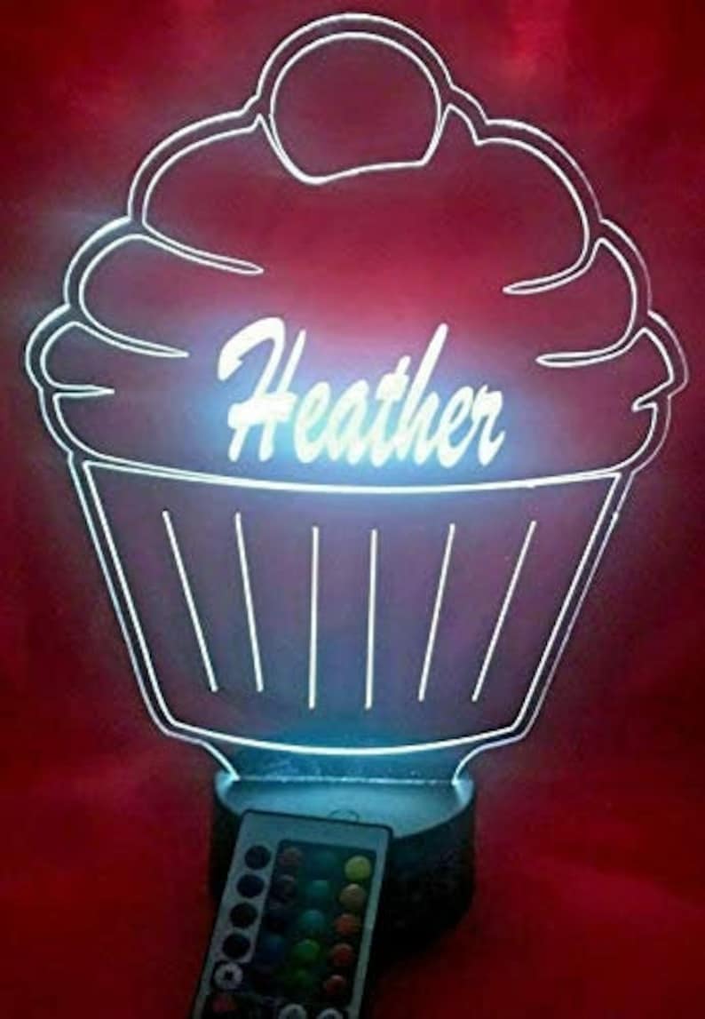 Cupcake Night Light Up Table Desk Lamp Cup Cake LED | Etsy