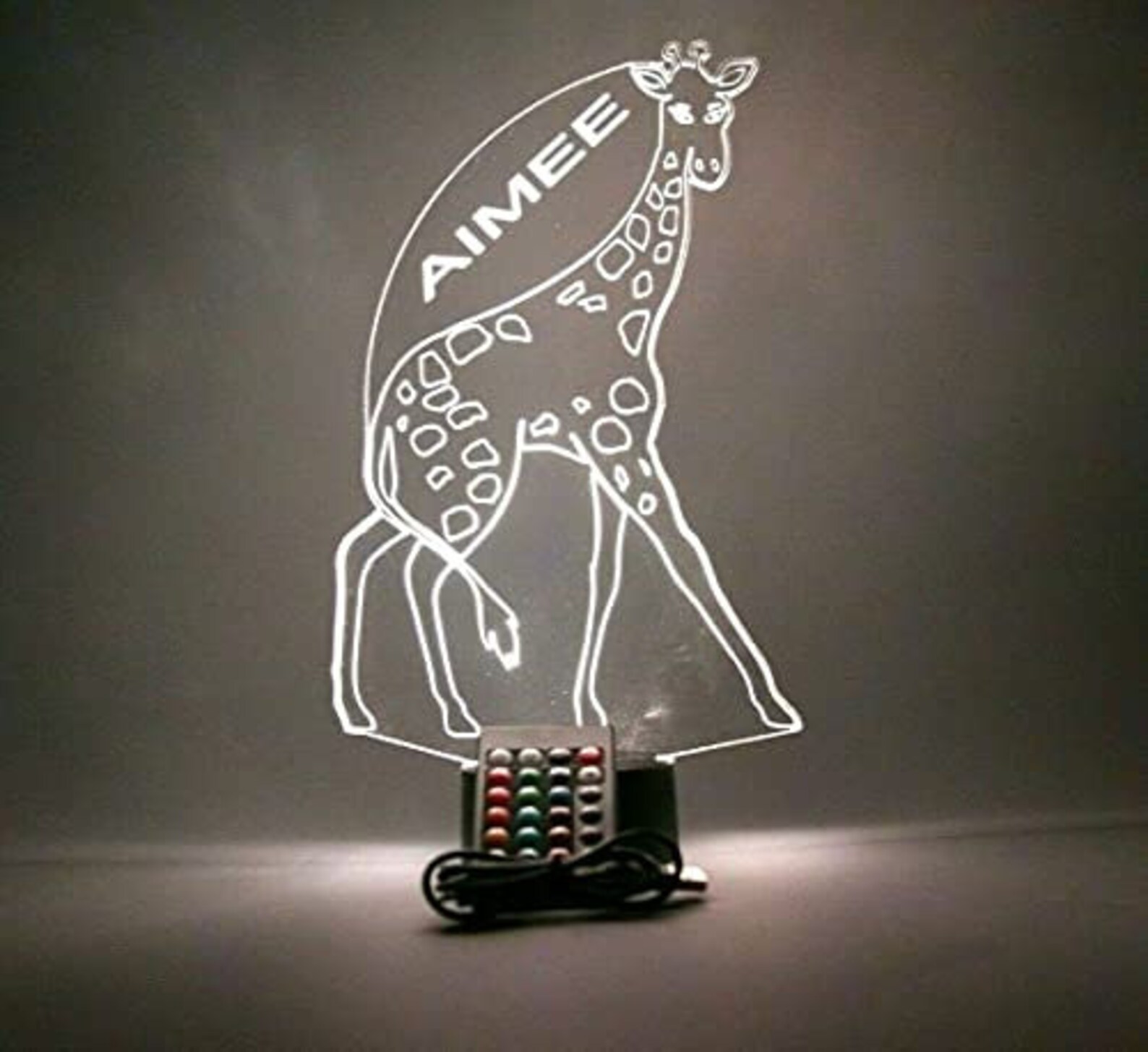 Giraffe Animal Night Light up Table Desk Lamp LED Personalized Free ...