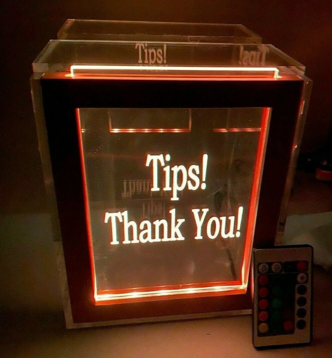 Fantastically Unique Thank You Tip Box Raffle Fund Raiser Donation Jar ...