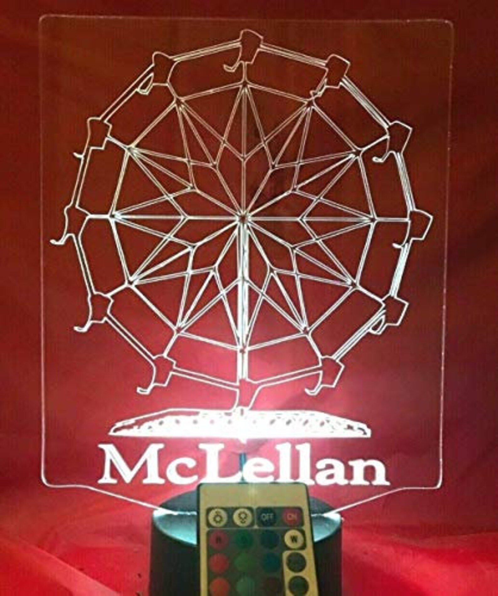 Ferris Wheel Night Light up Table Desk Lamp LED Personalized Free ...