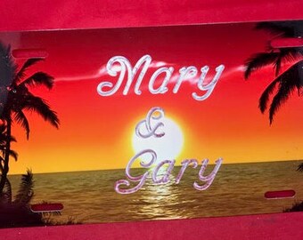 Palm Tree Scenic Personalized Custom License Vanity Plate Free | Etsy