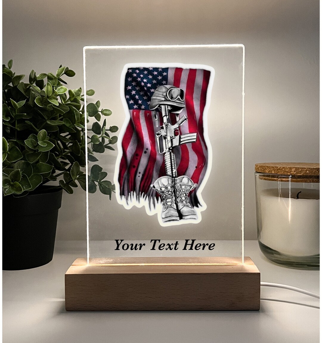 Personalized LED Light in Loving Memory Condolence Remembrance Loss ...