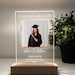 Personalized Photo Picture LED Wood Light up Stand Graduation Cap Grad ...