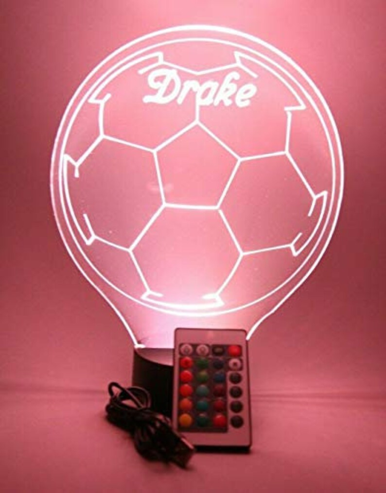 Soccer Ball Soccerball Sports Night Light Up Table Desk Lamp | Etsy
