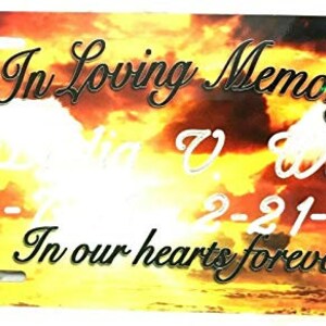 In Loving Memory R.I.P Personalized Custom License Vanity Plate Free ...