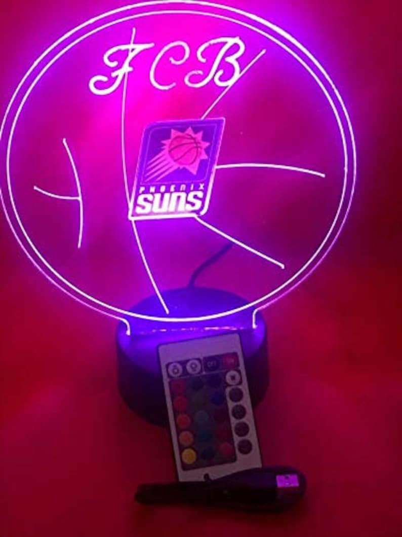 Phoenix Suns Basketball Sports Night Light Up Table Desk Lamp | Etsy