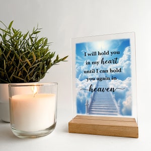Custom Personalized Wood Stand Plaque in Loving Memory Rest in Peace ...