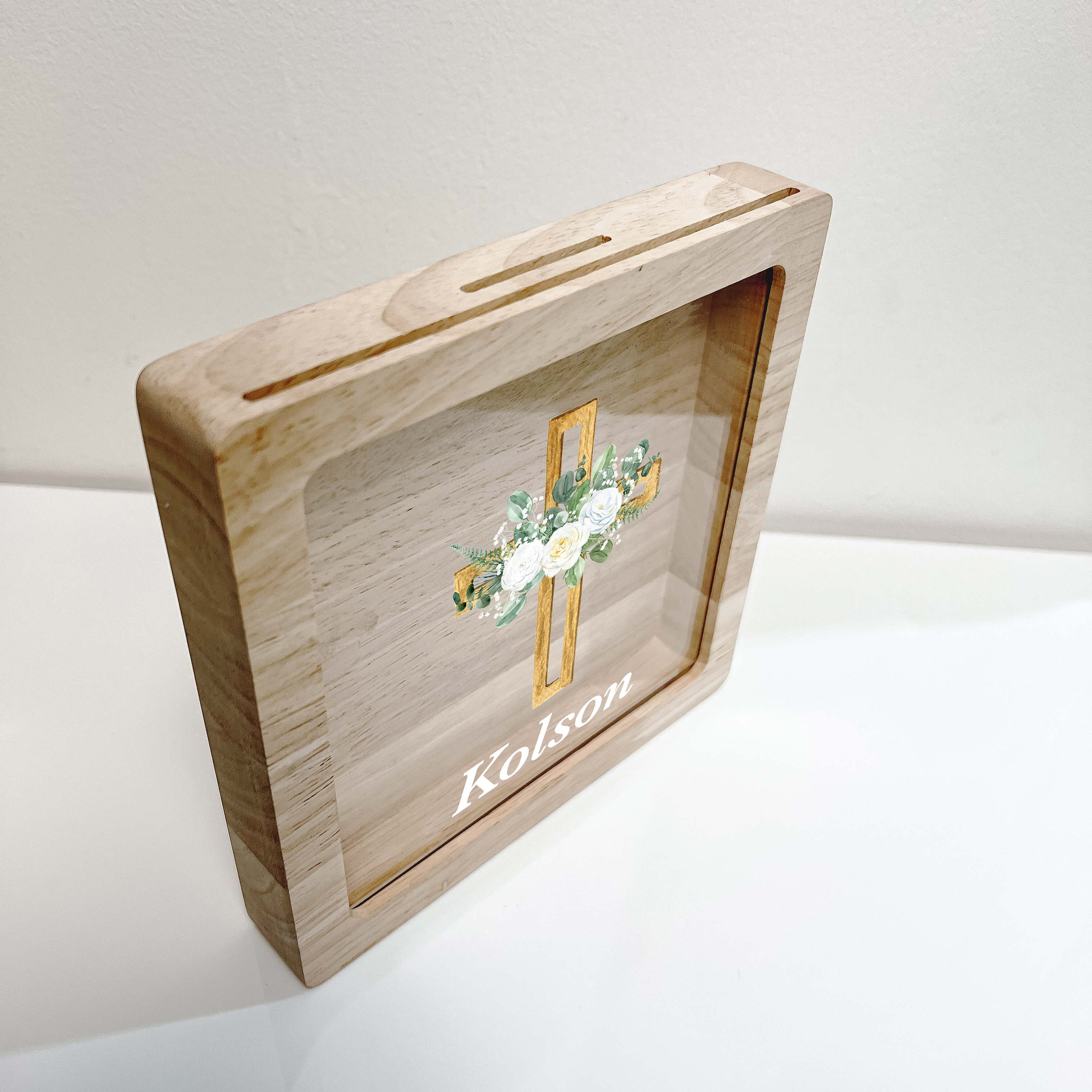 Personalized Baptism Money Box Savings Piggy Bank Coin Bank Nursery ...
