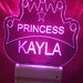 Princess Crown Night Light Multi Color Personalized LED Wall - Etsy