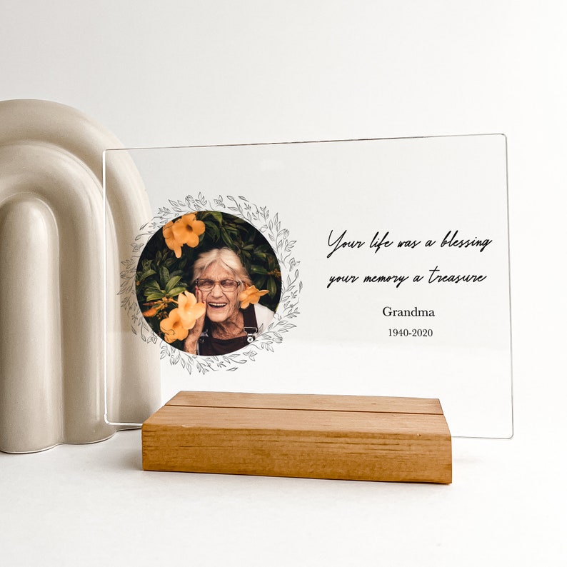 Custom Personalized Photo Picture Plaque in Loving Memory Rest - Etsy