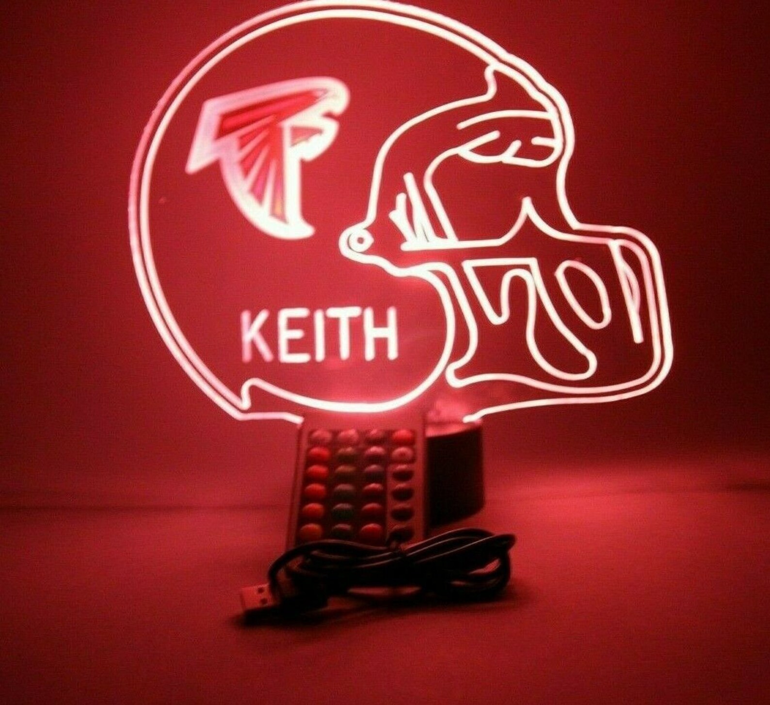 Atlanta Falcons Night Light up Table Lamp Football Helmet | Etsy