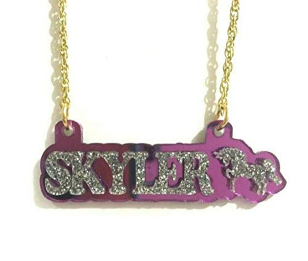 Personalized Name Plate Custom Name Necklace Nameplate Name Laser Cut ...