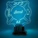 Fire Badge Firefighter Night Light up Table Desk Lamp LED - Etsy