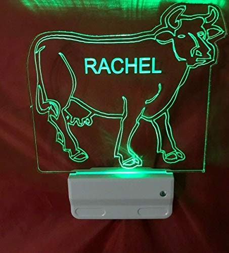 Cow Cattle Farm Night Light Multi Color Personalized LED Wall - Etsy