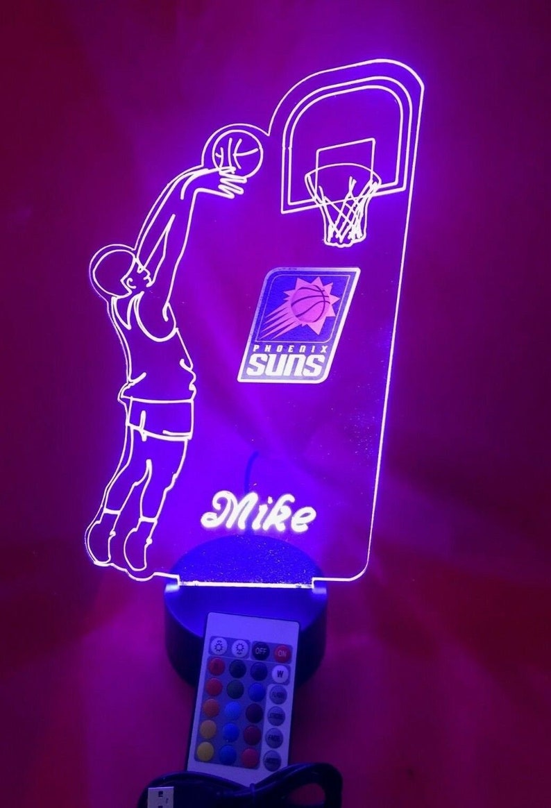 Phoenix Suns Basketball Player Sports Night Light up Table | Etsy