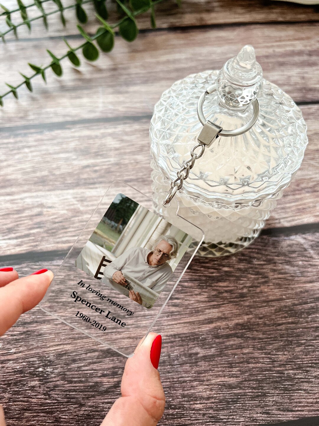 Custom Personalized Photo Key Chain Picture Keychain in Loving Memory ...