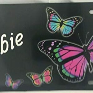 Butterfly Personalized Custom License Vanity Plate Free Engraved Auto ...