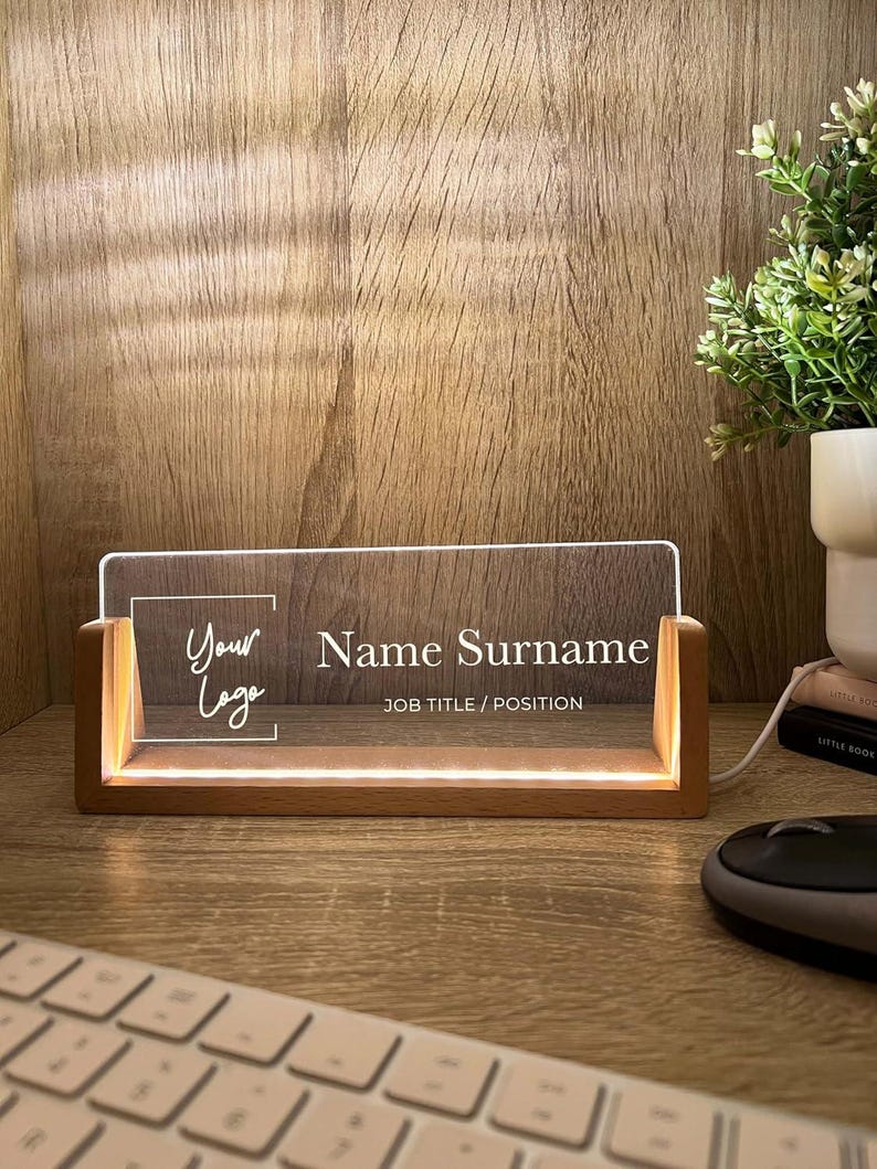 Personalized Name & Title Desk Plate Stand | Featuring Your Custom ...
