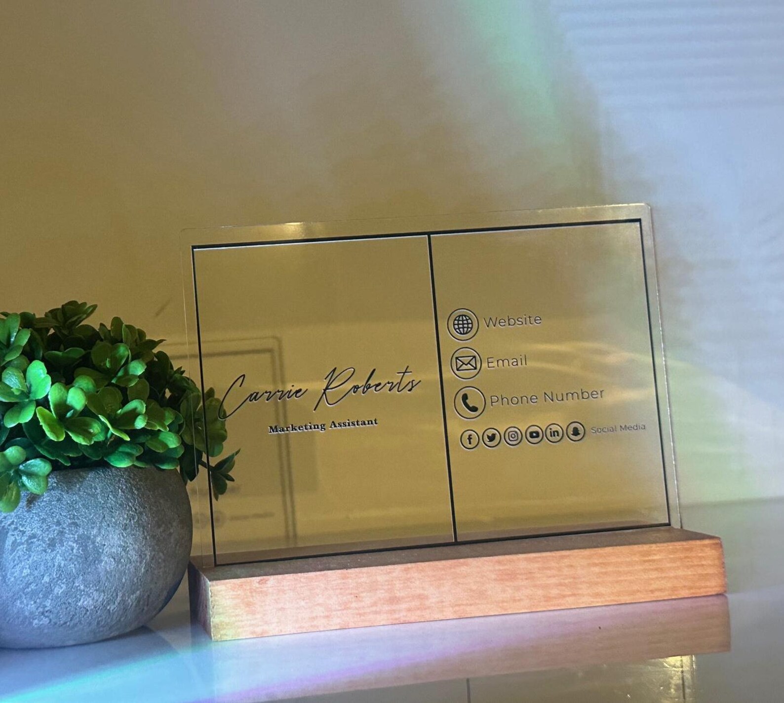 Nameplate Stand Plaque Custom Office Decor | Desk Name Plate ...
