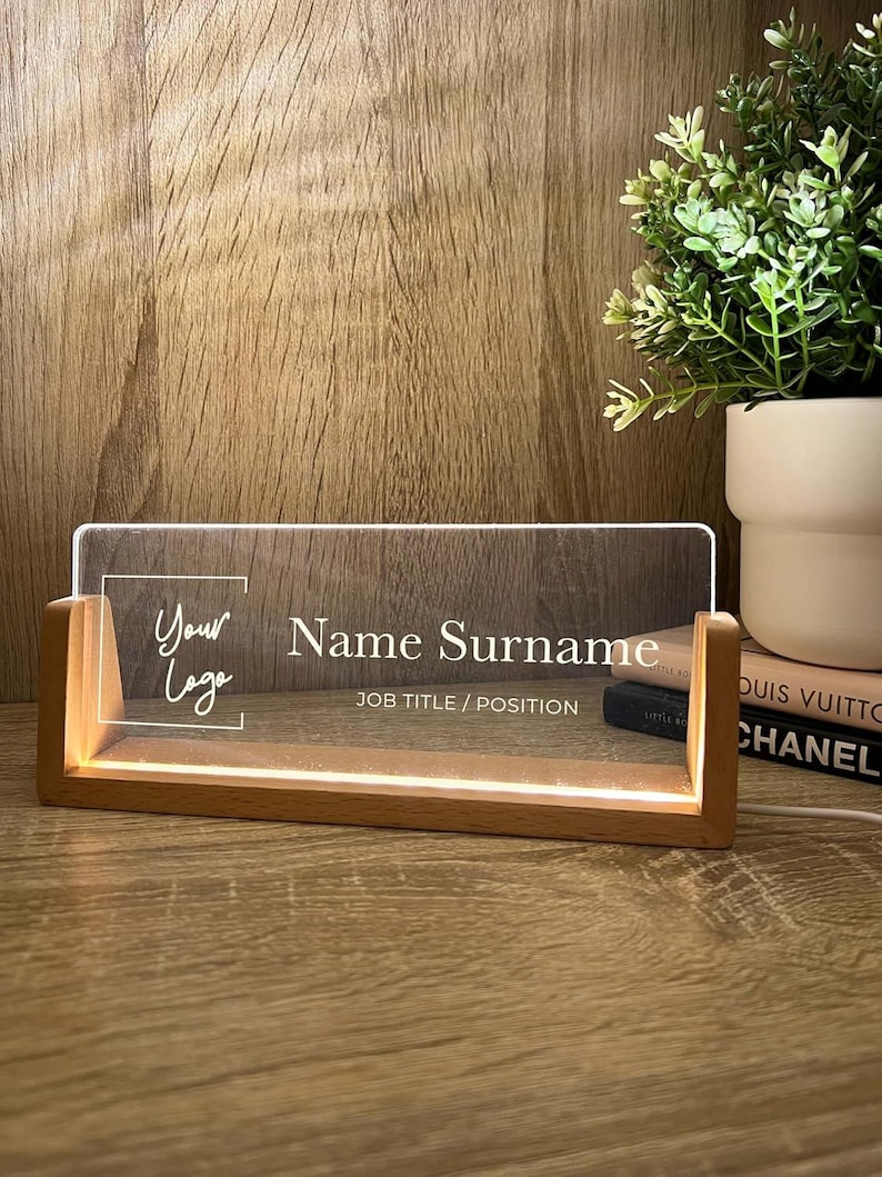 Personalized Name & Title Desk Plate Stand | Featuring Your Custom ...